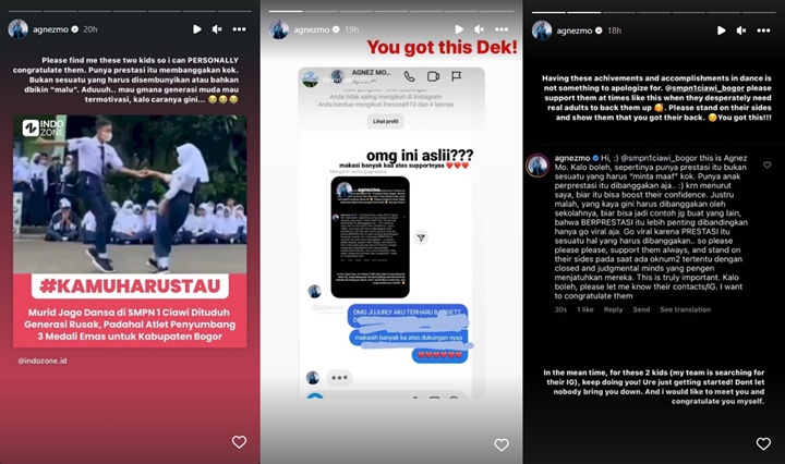 Agnez Mo Ngebet Ketemu 2 Siswa SMP yang Dihujat Karena Jago Dansa