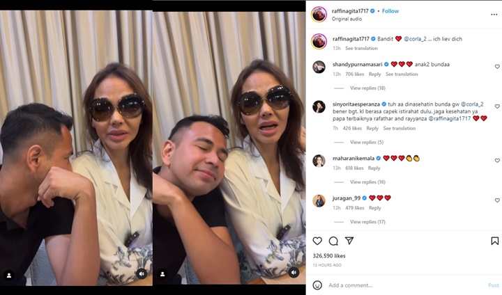 Raffi Ahmad Manja ke Bunda Corla, Ekspresi Nagita Slavina Disorot