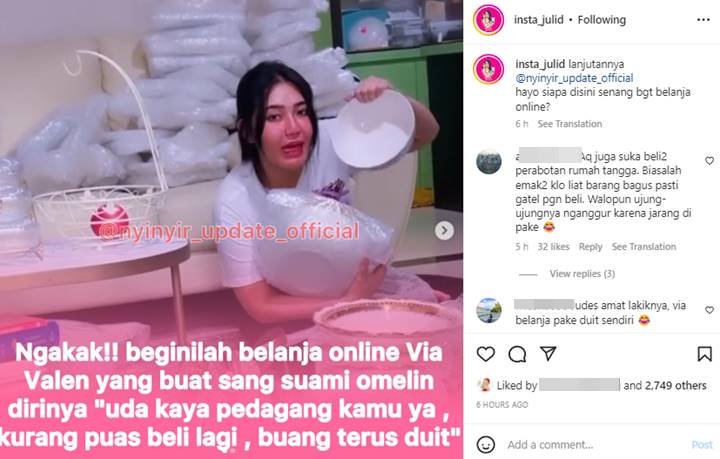 Via Vallen Kena Omel Gegara Belanja Online, Chevra Yolandi: Buang Terus Duit, Buang!