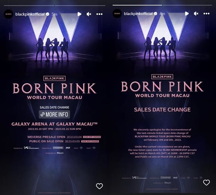 BLACKPINK Mendadak Ubah Jadwal Penjualan Tiket Konser 'BORN PINK' Makau