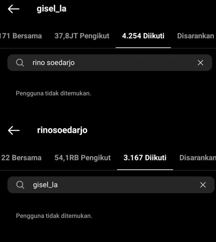 Digosipkan Putus, Gisella Anastasia dan Rino Soedarjo Saling Unfollow Akun Instagram
