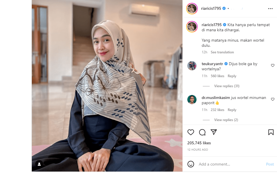 Isyaratkan Minta Dihargai, Ria Ricis Justru Tuai Peringatan Nyelekit