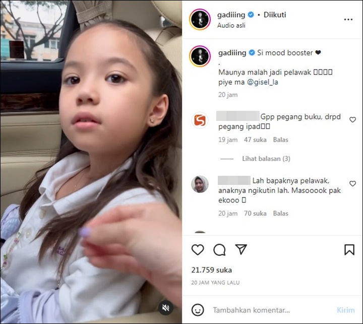 Didoakan Rujuk, Panggilan Gading Marten Untuk Gisella Anastasia Disorot