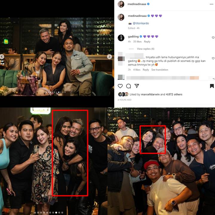 Medina Dina Perdana Rilis Foto Dipeluk Gading Marten Usai Ramai Isu Pacaran