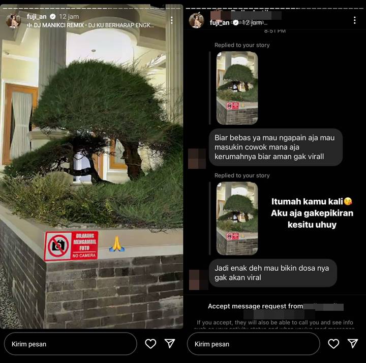 Fuji An Kena Julid Usai Pasang Larangan Ambil Foto di Depan Rumah Baru
