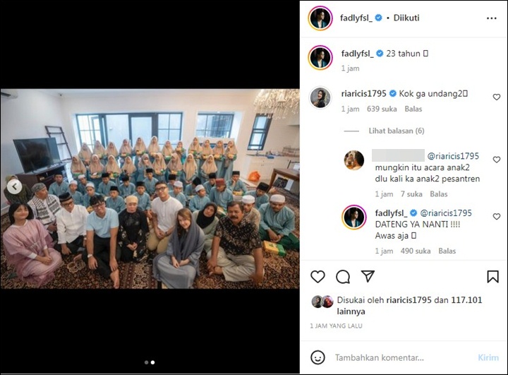 Fadly Faisal Pamer Momen Syukuran di Rumah Baru, Ria Ricis: Kok Gak ...