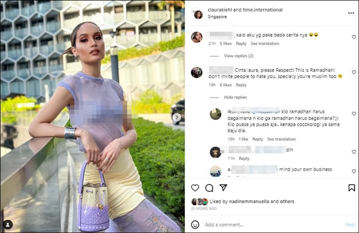 Biasa Dipuji, Cinta Laura Disentil Gegara Pakai Dress Transparan Saat Ramadhan
