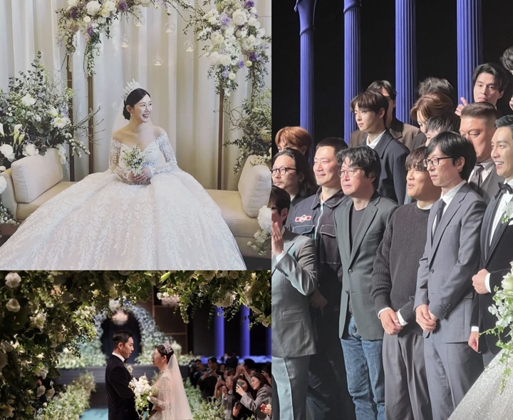 Beredar Foto-foto Pernikahan Lee Seung Gi dan Lee Da In, dari Ciuman Manis Sampai Dekorasi Mewah