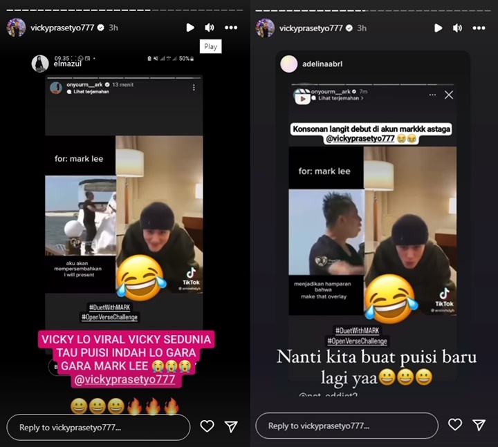 Debut di IG Mark Lee NCT, Vicky Prasetyo Bangga Puisi 'Konsonan Langit ...
