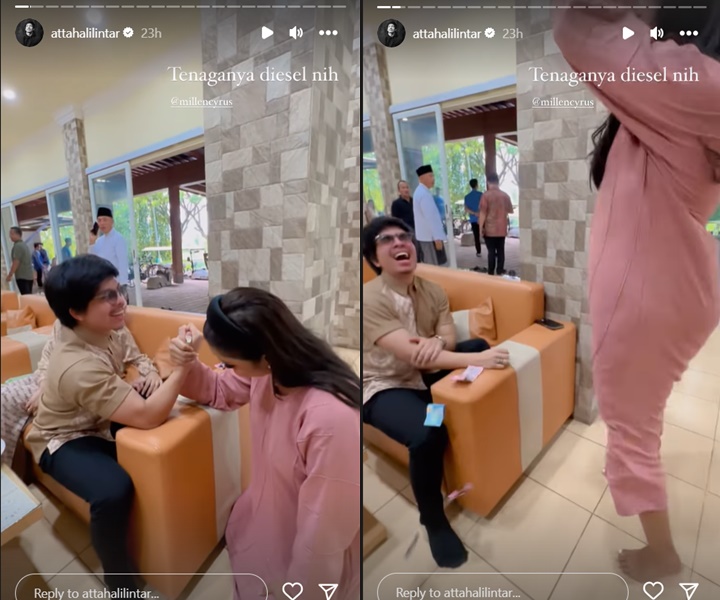 Kalah Adu Panco Dari Millen Cyrus, Atta Halilintar: Bukan Cewek Biasa Nih