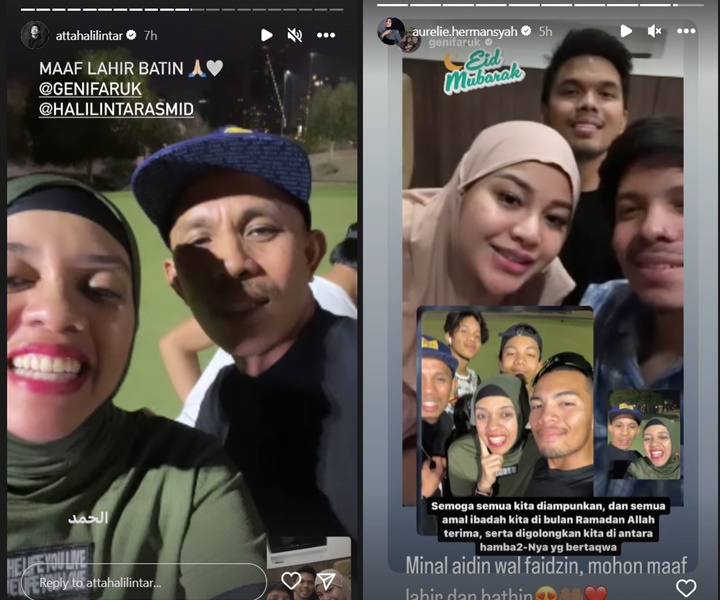 Gen Halilintar Lebaran di Dubai, Atta dan Aurel Hermansyah Silaturahmi Via Video Call