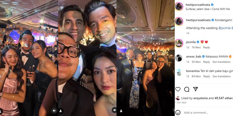 Enzy Storia Diduga Gandeng Pacar Ganteng di Resepsi Pernikahan Jessica Mila