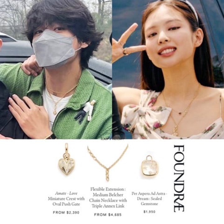 V BTS dan Jennie BLACKPINK Diduga Pakai Kalung Couple Picu Reaksi Pro ...