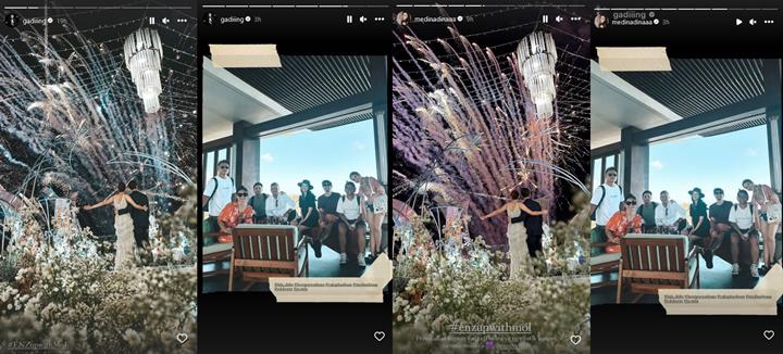 Gading Marten & Medina Dina Keciduk Akrab Di Resepsi Enzy Storia Usai Ramai Isu Pacaran