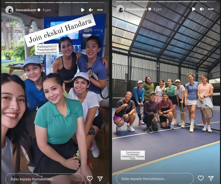 Sempat Adu Cantik Dengan Nagita Slavina, Dian Sastro Join Geng Tenis Andara