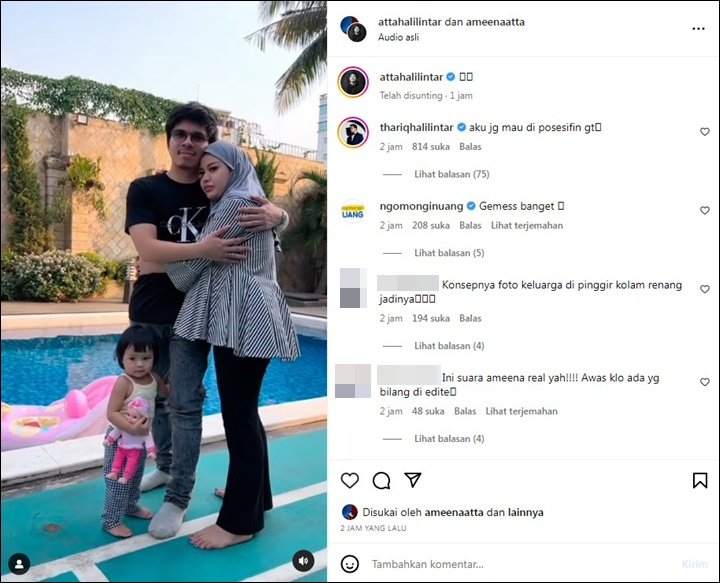 Ameena Tak Rela Atta Halilintar Dipeluk Aurel Hermansyah, Thariq Ikutan Iri