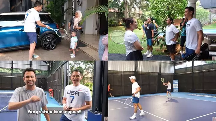 Main Tenis Lawan Raffi Ahmad, Rezky Aditya Keciduk Akrab Bareng Circle ...