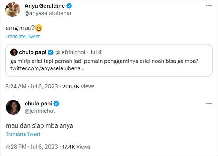 Pernah Jadi Pemain Pengganti Ariel NOAH, Jefri Nichol Siap Jadi Aspri Anya Geraldine