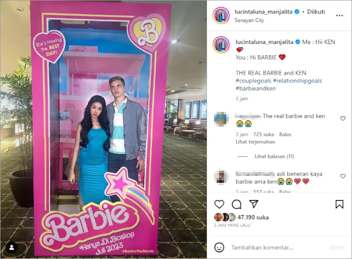 Serasi, Lucinta Luna dan Pacar Bule Tampil Bak Boneka Barbie dan Ken