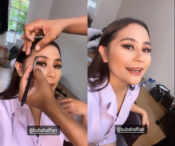 7 Momen Prilly Latuconsina Pakai Kostum Aesthetic Dari Sedotan dan Kain ...