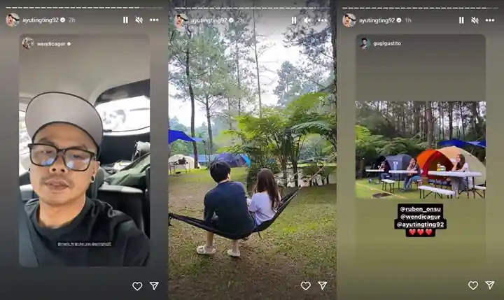 Ayu Ting Ting Pamer Momen Camping, Sosok Pria Misterius Bikin Penasaran