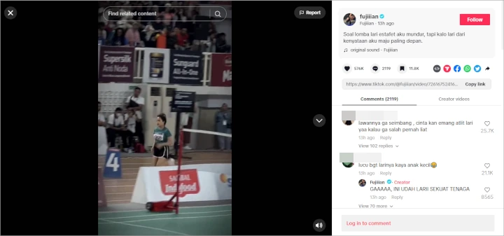 Estafet Lawan Cinta Laura, Cara Lari Fuji An Jadi Bahan Gosip