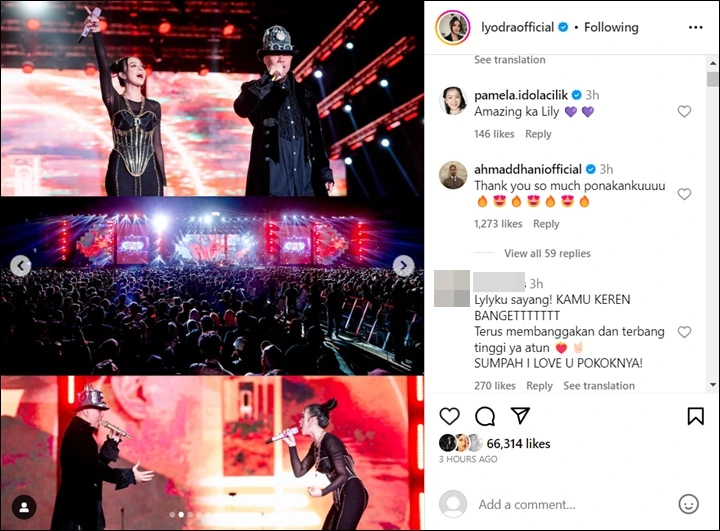 Lyodra Tampil Ala Lady Rocker di Konser Dewa 19, Ahmad Dhani: Thank You ...