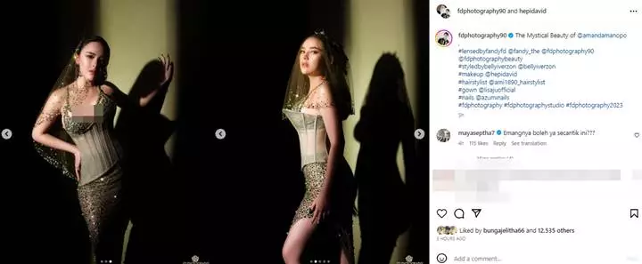 Amanda Manopo Si Body Gitar Spanyol Tampil Hot Dengan Baju Transparan Di Pemotretan Baru