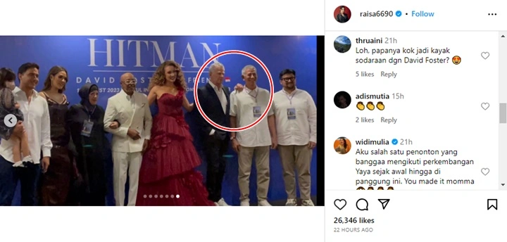 Foto Bareng, Ayah Raisa dan David Foster Malah Disangka Saudara Kembar