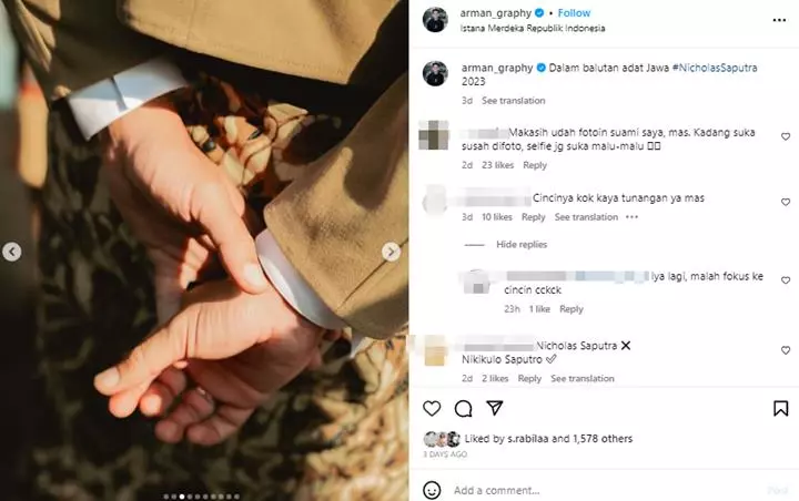 Nicholas Saputra Dikira Pakai Cincin Tunangan di Jari Manis, Ariel ...