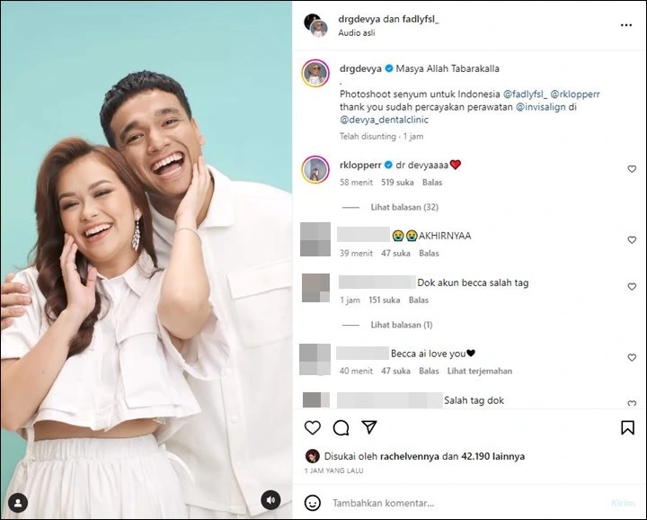 Rebecca Klopper dan Fadly Faisal Akhirnya Foto Bareng, Langsung Banjir Dukungan