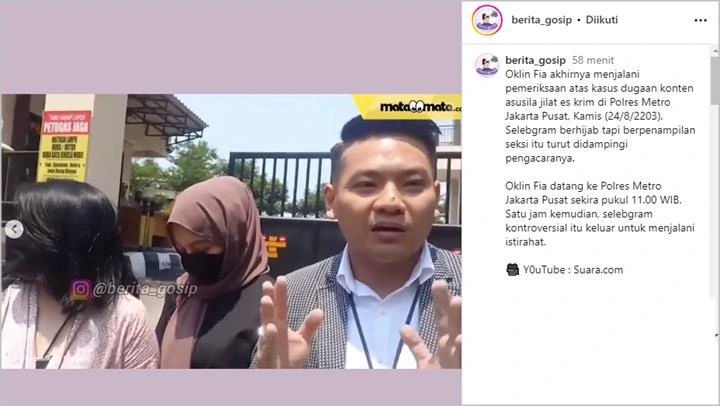 Nunduk dan Bungkam, Oklin Fia Penuhi Panggilan Polisi Terkait Konten ...
