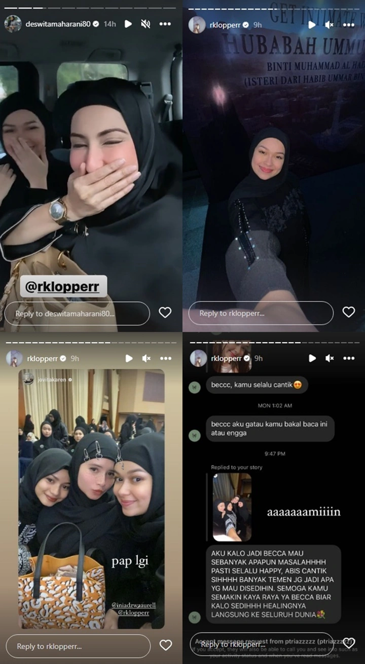 Rebecca Klopper Tampil Serba Hitam Saat Ikut Pengajian, Diminta Tak ...
