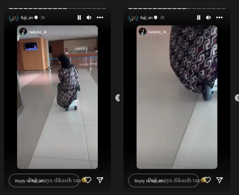 Umroh Bareng, Fuji An Dinistai Fadly Faisal di Bandara