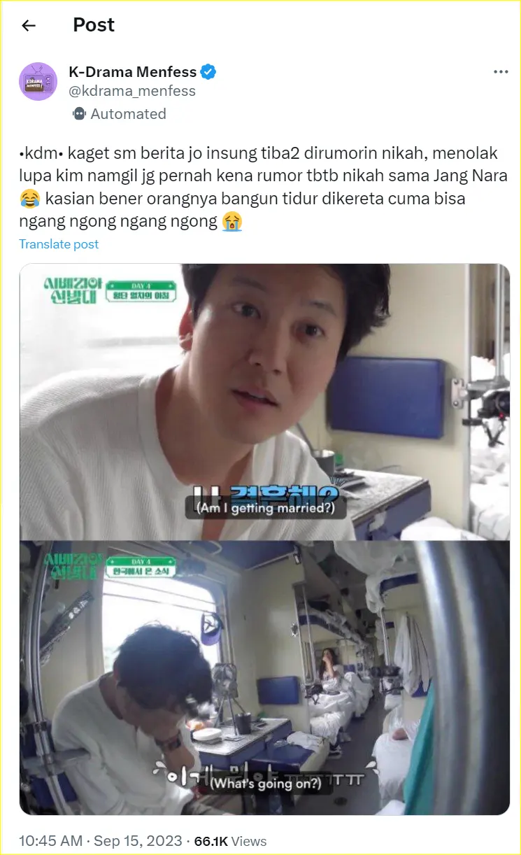 Isu Jo In Sung Nikah Bikin Gosip Legend Kim Nam Gil & Jang Nara Mencuat ...