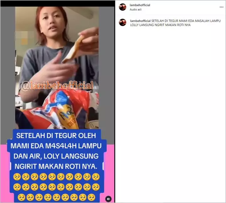 Viral Dimarahi Mami Eda Gegara Listrik, Video Lolly Putri Nikita Mirzani Bak Irit Makan Ikut Dicibir