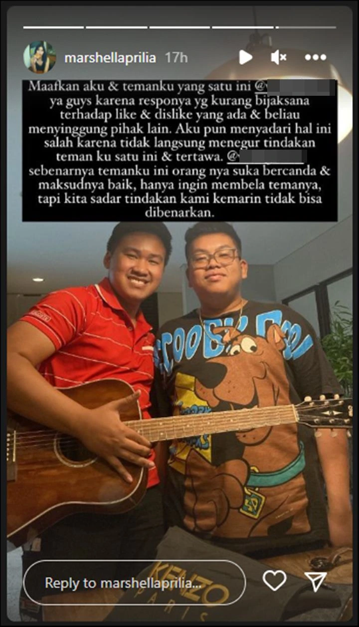 Marshella Aprilia Minta Maaf Soal Teman Ejek Pratama Arhan Miskin ...