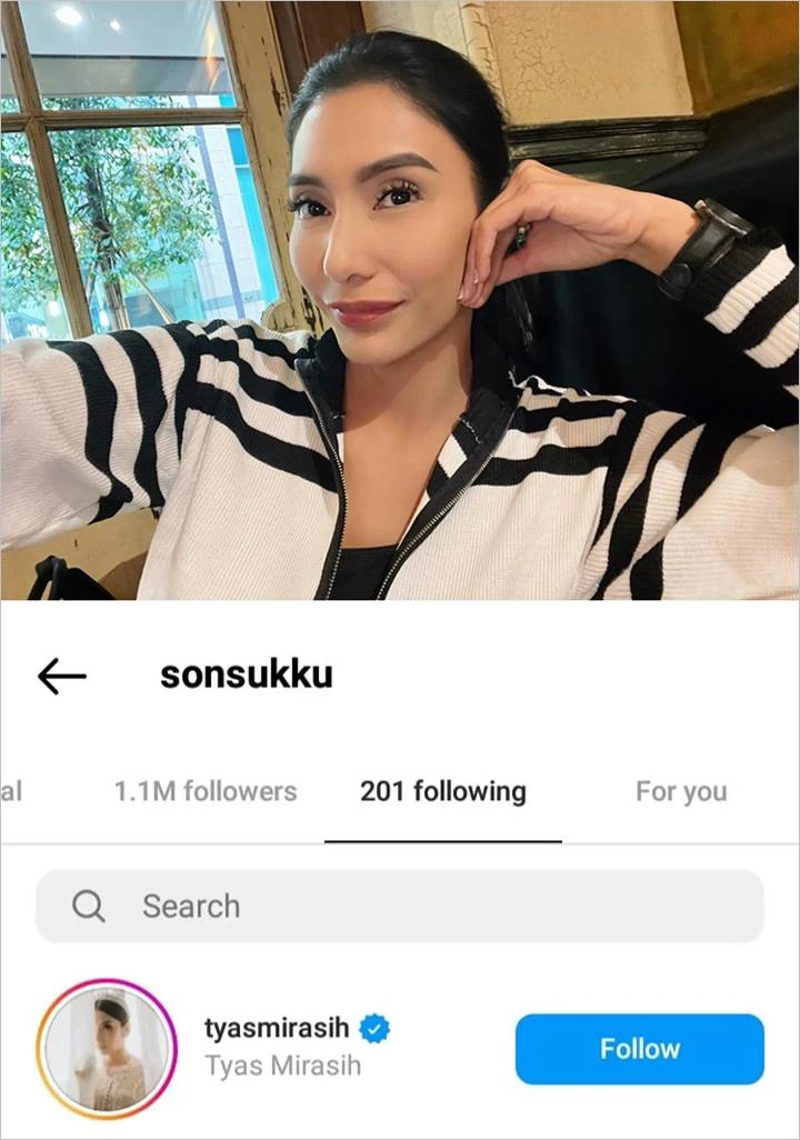 Tyas Mirasih Difollow Son Suk Ku, 7 Artis Indonesia Diikuti Bintang Korea di Medsos