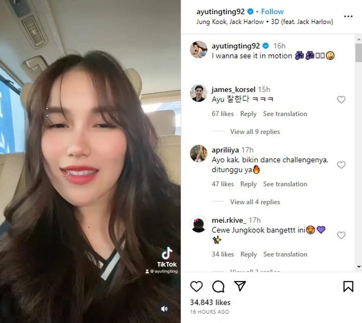 Vibes Ayu Ting Ting Pamer 'Tindik' di Alis dan Bibir Jadi Mirip Han So Hee