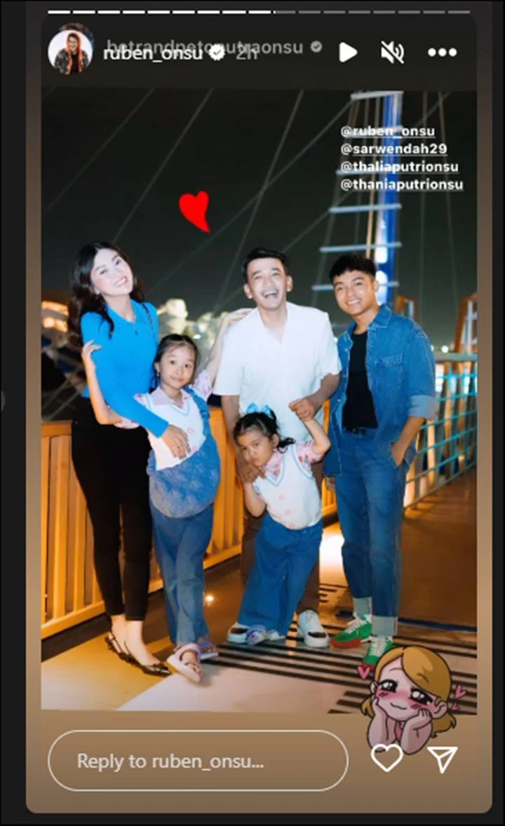 Ruben Onsu Pamer Foto Haru Usai Video Betrand Cium Sarwendah Kembali Viral