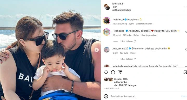 Diduga Tunangan, Nathalie Holscher dan Pacar Bule Pamer Kalimat Sehati