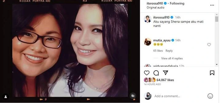 Shena Malsiana Isyaratkan Permintaan Terakhir Sebelum Meninggal, Rossa Kenang Momen Bersama