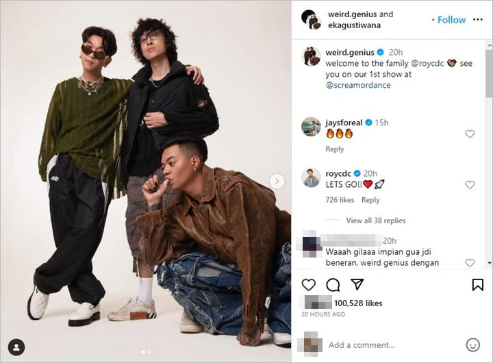 Weird Genius Kenalkan Kakak Rich Brian Sebagai Personil Baru, Reza Arap ...