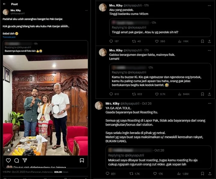 Kiky Saputri Jadi Korban Body Shaming Usai Roasting Ganjar Pranowo