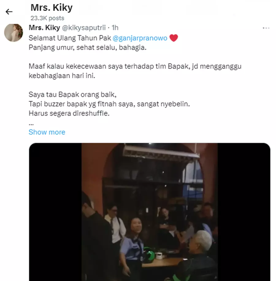 Kiky Saputri Beber Sikap Ganjar Pranowo Sebelum-Sesudah Diroasting Seraya Ucap Ultah Ke Capres