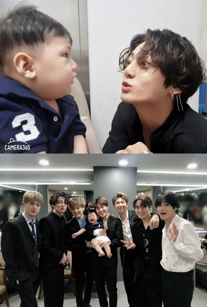 Jungkook BTS Adu Pose Gemas dengan Anak Manajer