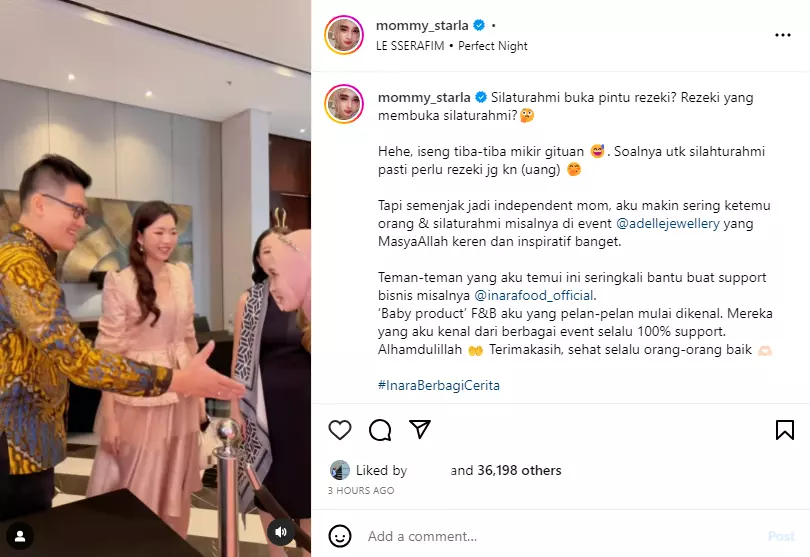 Adab Inara Rusli Diajak Salaman Lawan Jenis Jadi Sorotan