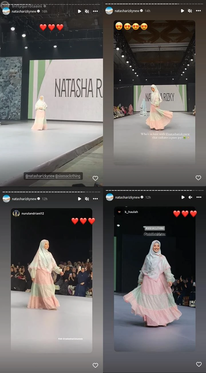 Natasha Rizky Tampil Stunning Saat Catwalk di Acara Fashion Show