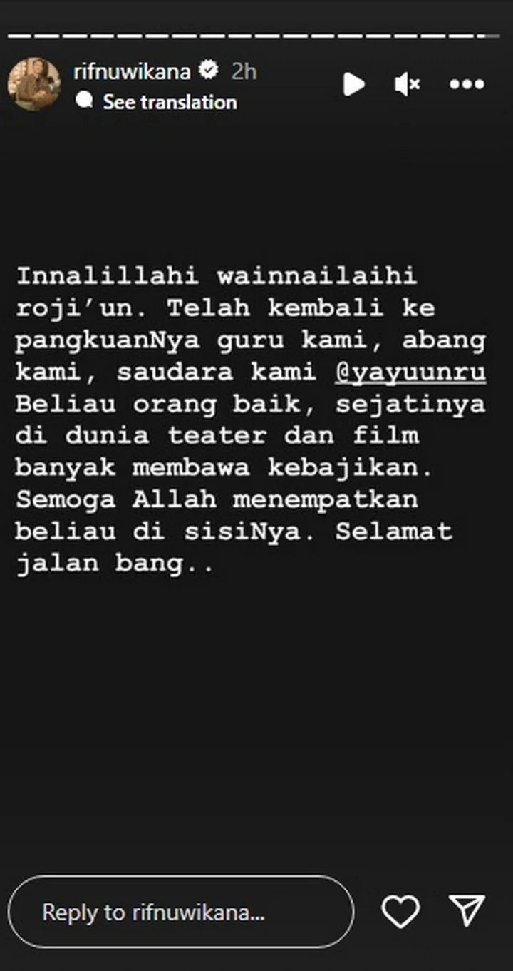 Yayu Unru Meninggal Dunia usai Dua Kali Alami Serangan Jantung