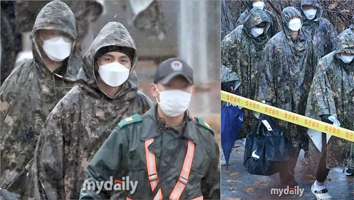 Penampilan Perdana V dan RM BTS di Pelatihan Wamil Tersebar